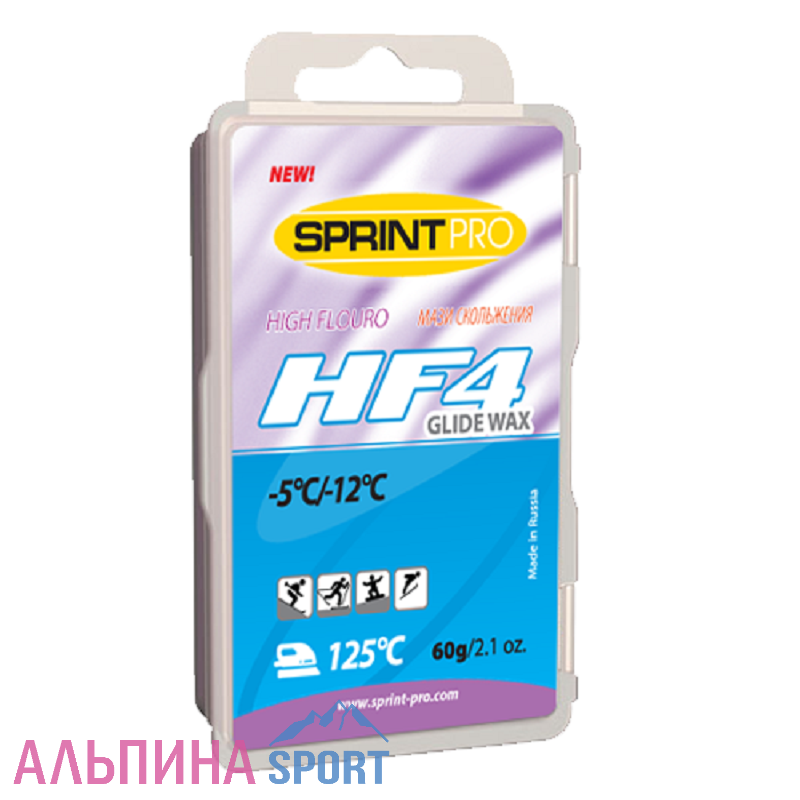 Парафин Sprint HF4 blue (-5-12) 60гр. Купить в магазине "Альпина" по цене 1 350 руб.